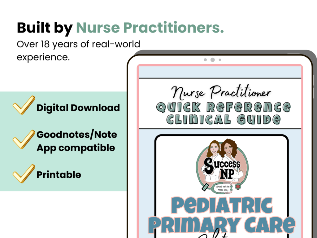 Pediatric Nurse Practitioner Quick Clinical Guide & Study Reference ...